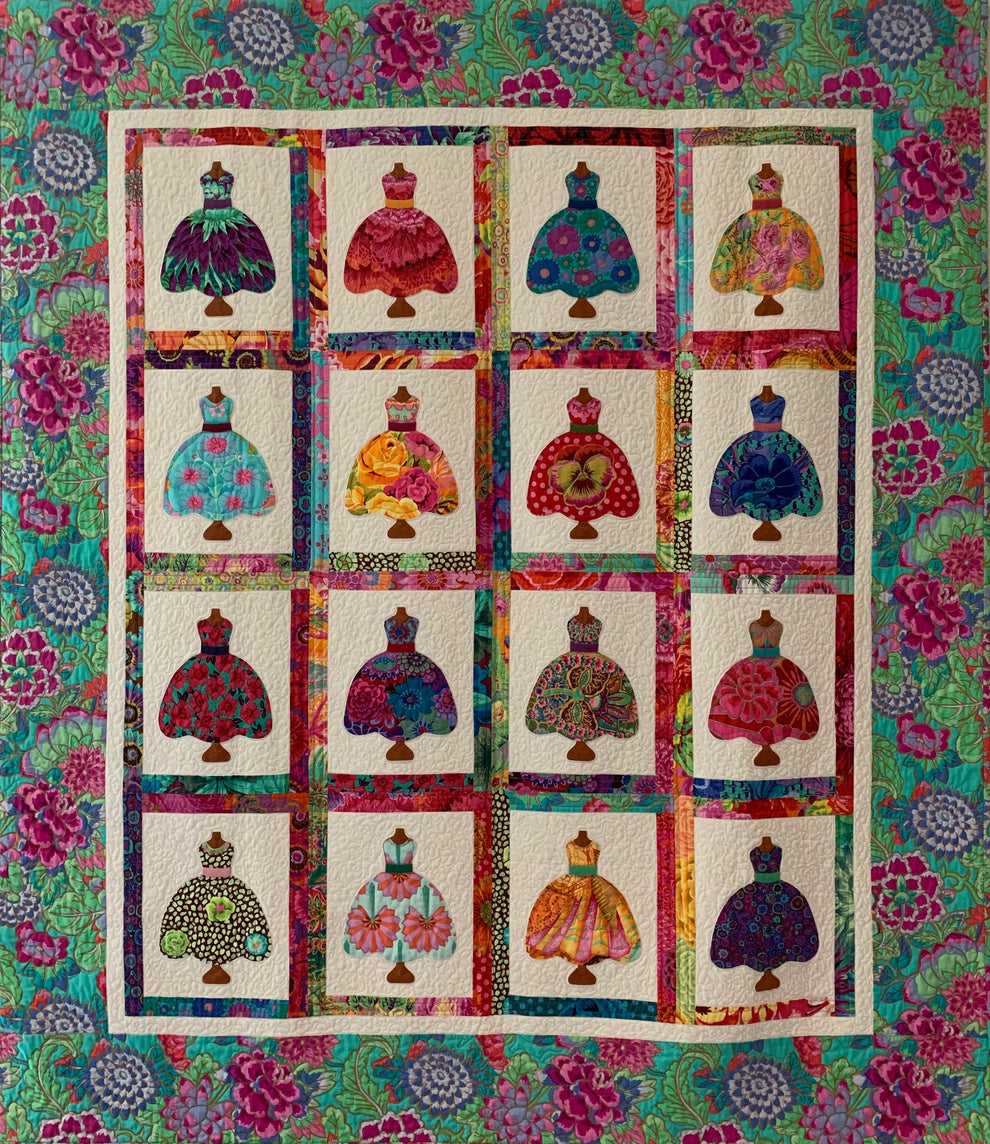 PRETTY DRESSES Quilt Kit Kaffe Fassett Collective fabrics – Sew Colorful