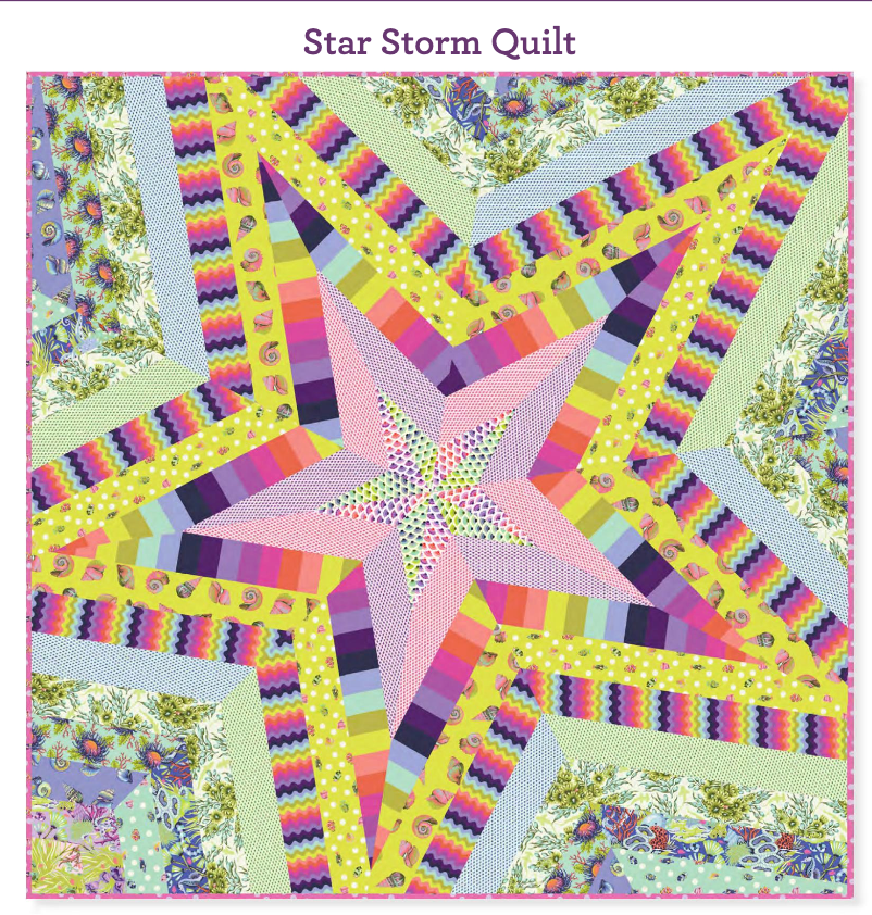 PRE-ORDER -Star Storm Quilt Kit - Floral Reef by Tula Pink 80" x 80 ...